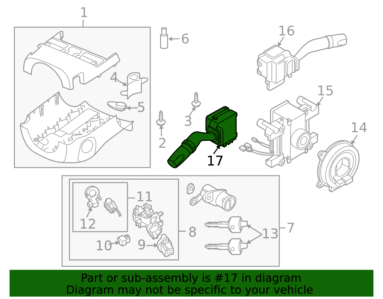 Mazda Combination Switch - OEM Turn Signal/Wiper Control - Part #EH50 ...
