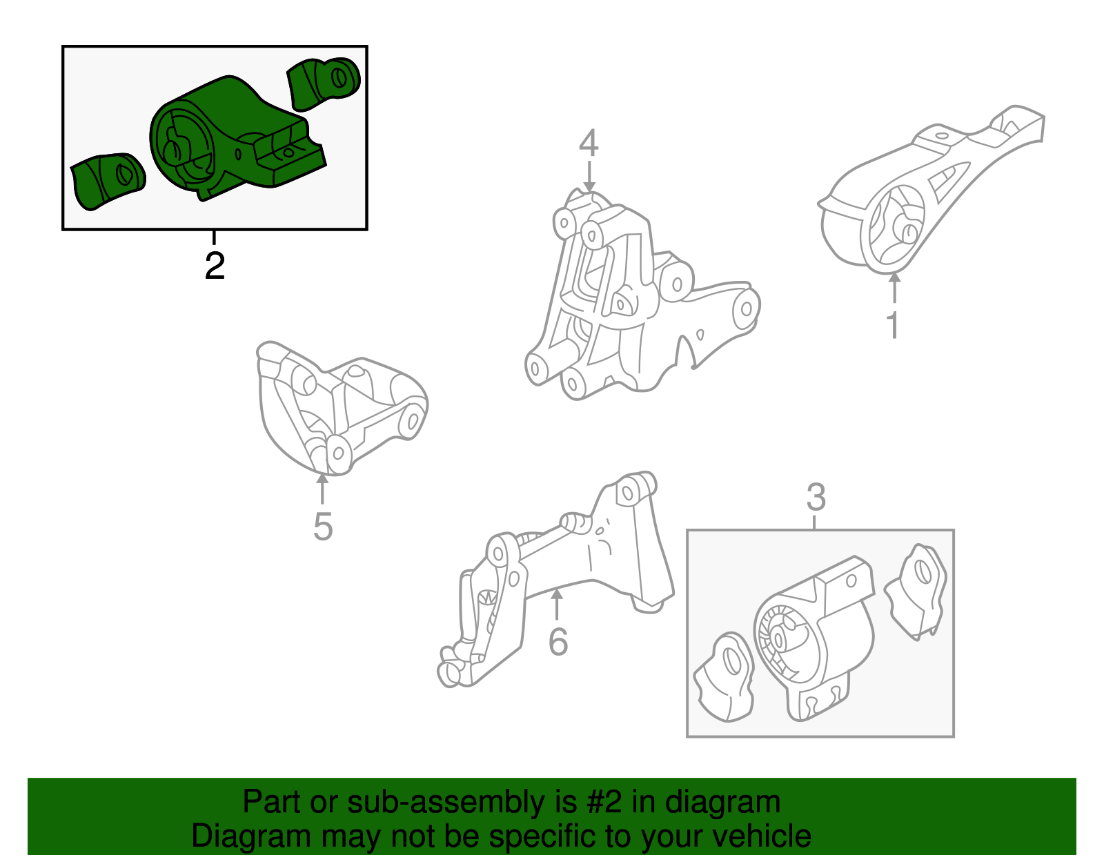 50820-S3Y-J01 - 2000-2006 Honda Insight - Rubber Assembly Engine Side ...