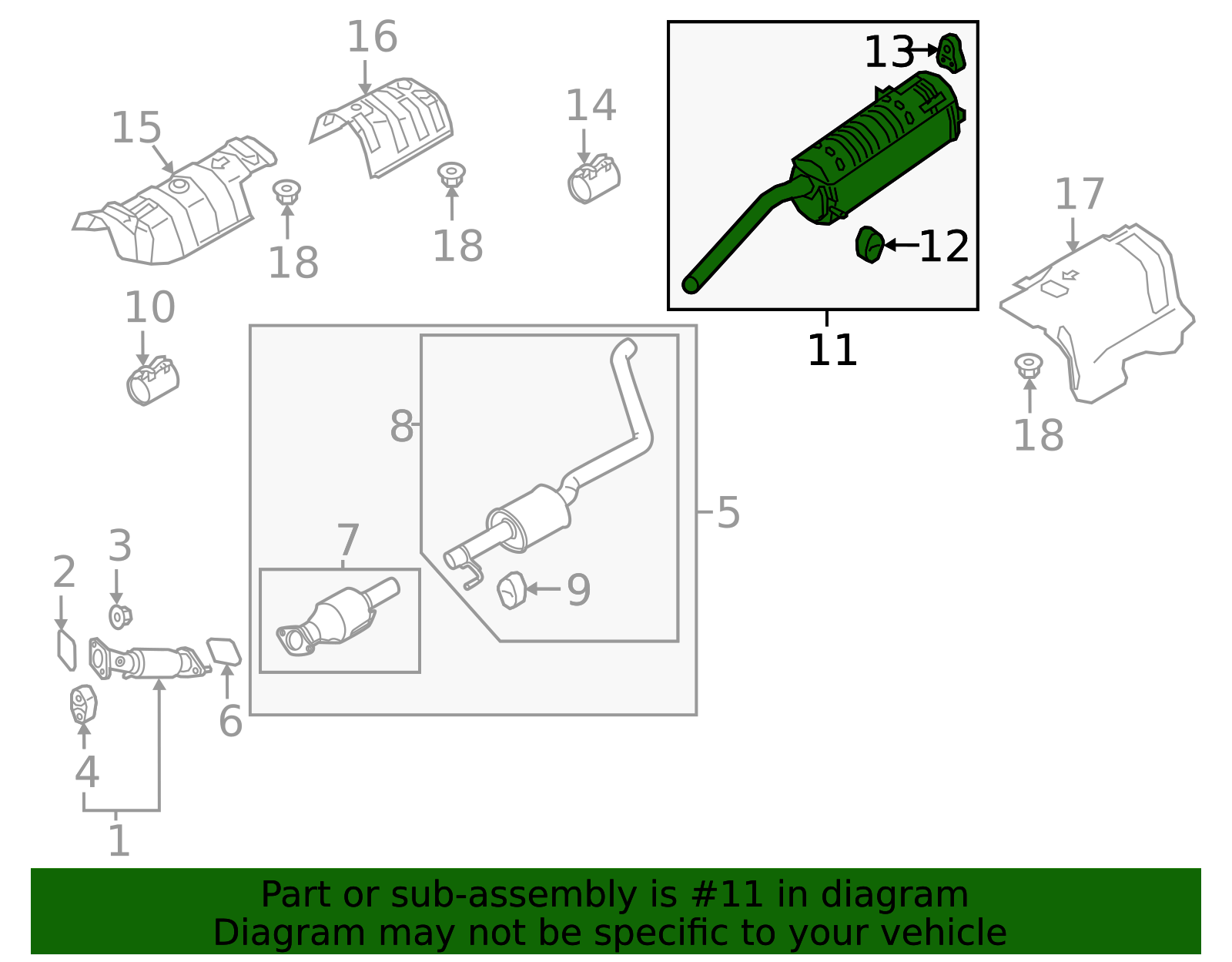 28710-H9200 - Rear Muffler 2018-2023 Kia Rio | Kia.Parts Store