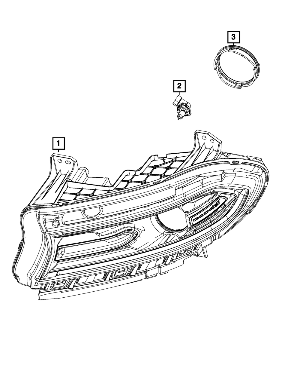 68546770AC - Headlamp, Right 2022 Dodge Charger | The Official Mopar eStore