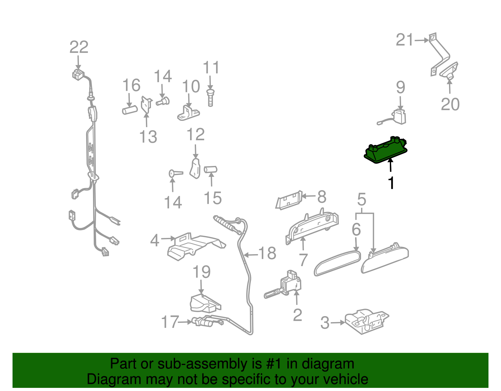 7L6-827-609 - Volkswagen Handle 2008-2010 Volkswagen Touareg ...