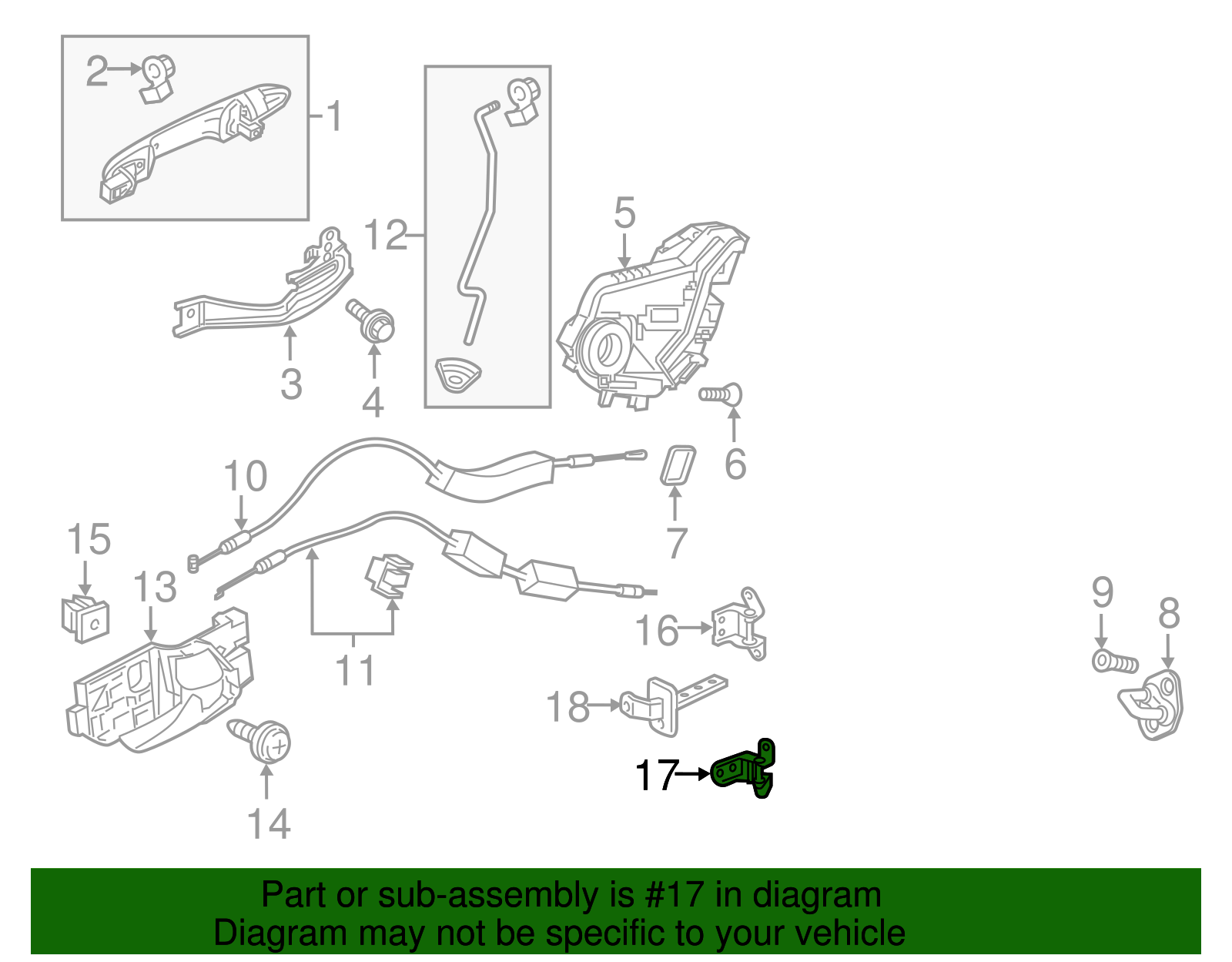 OEM 2007-2020 Honda Lower Hinge 67920-SWA-H11ZZ | Honda Automotive Parts