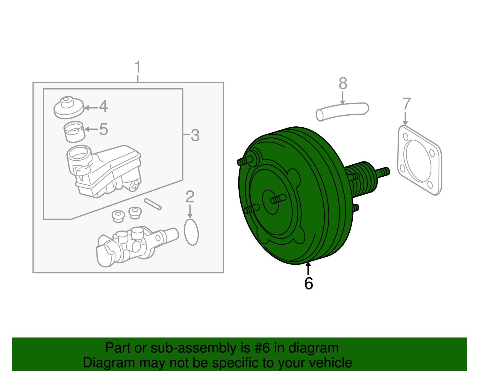 2012-2015 Toyota Brake Booster 44610-06780 | Toyota Parts Center
