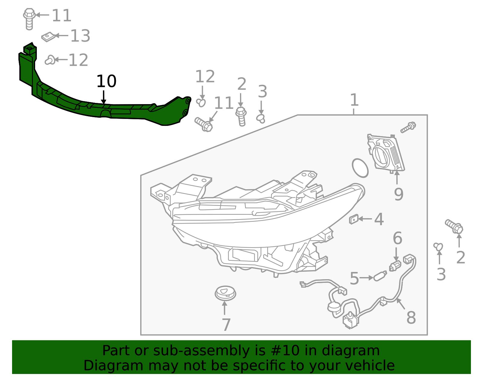 BCKA-50-160A - Headlight Bracket 2019-2025 Mazda 3 | Mazda-Parts