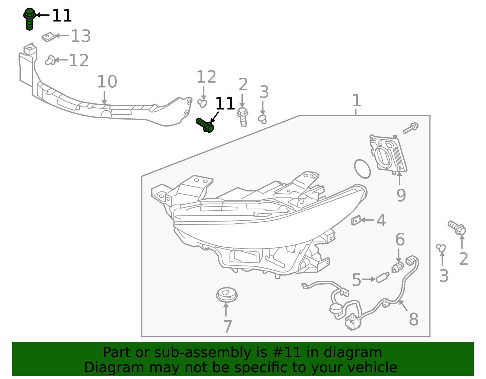2019-2025 Mazda Mount Bracket Mount Bolt 9ya42a612 | TascaParts.com
