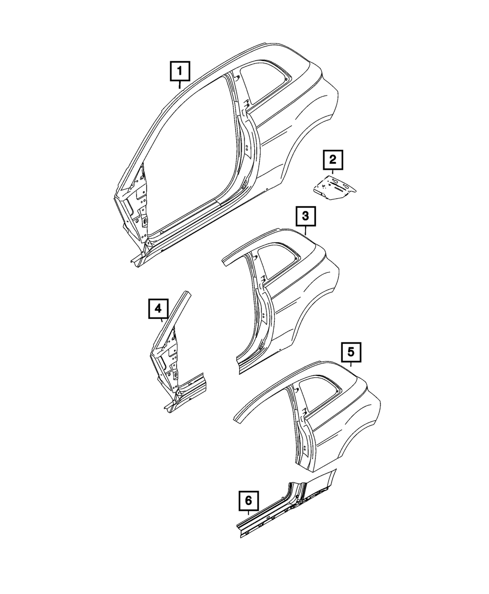2024 Fiat 500E Body Side Aperture Outer Panel, Right 68656002AA | My ...