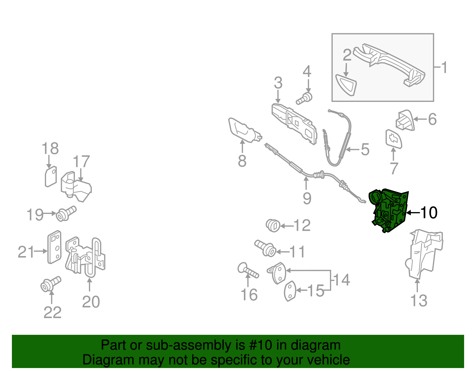 2010-2012 Volkswagen Lock Actuator 5K4-839-015-J | VW Direct Parts
