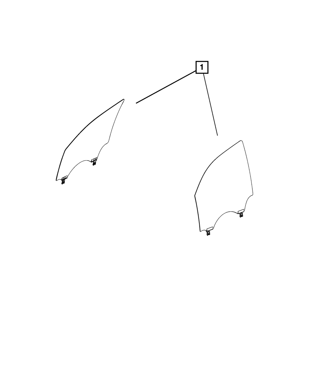 2019-2026 Ram 1500 Front Door Glass, Left 68700351AA | OEM Parts Online