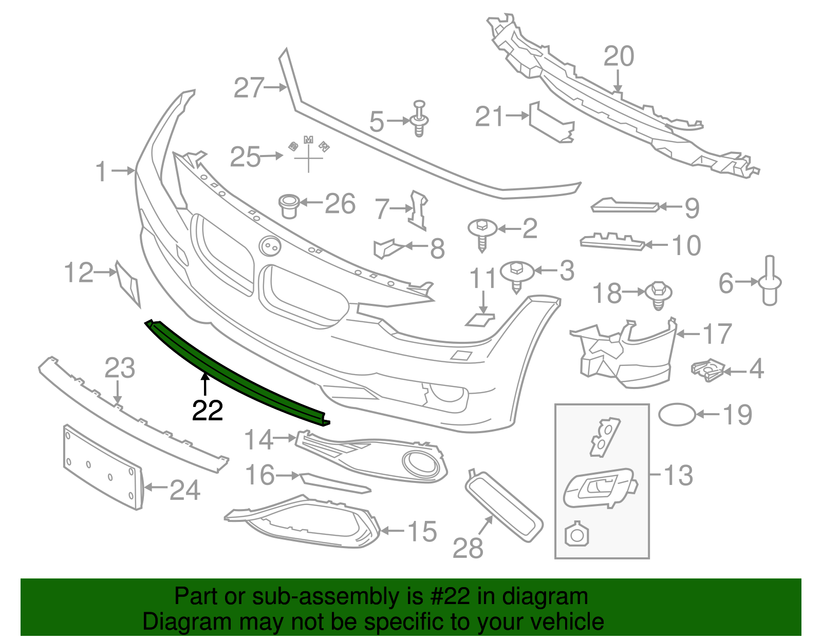 51117315473 - 2014-2020 BMW Lower Cover (51-11-7-315-473) | BMW of ...