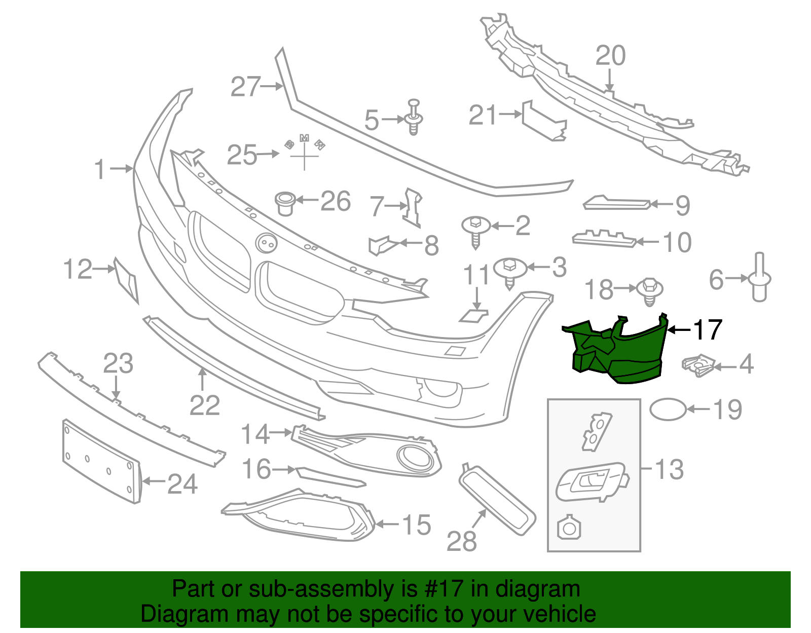 2014-2020 BMW | Support Panel | 51117294656 | BMW OEM Parts Store
