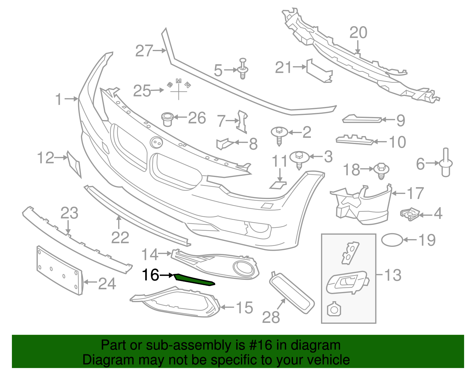 51117294842 - 2014-2018 BMW Finisher Rod, right (51-11-7-294-842) | BMW ...