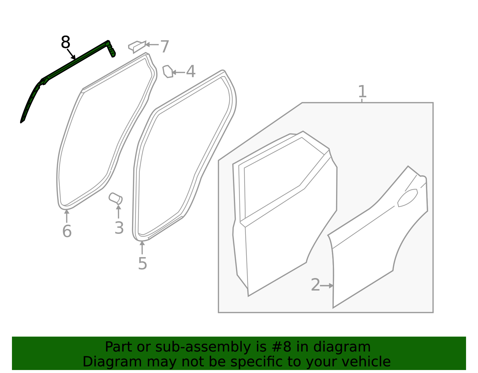 2013-2018 Hyundai Santa Fe Sport Upper Weather-Strip 83150-4Z000 ...