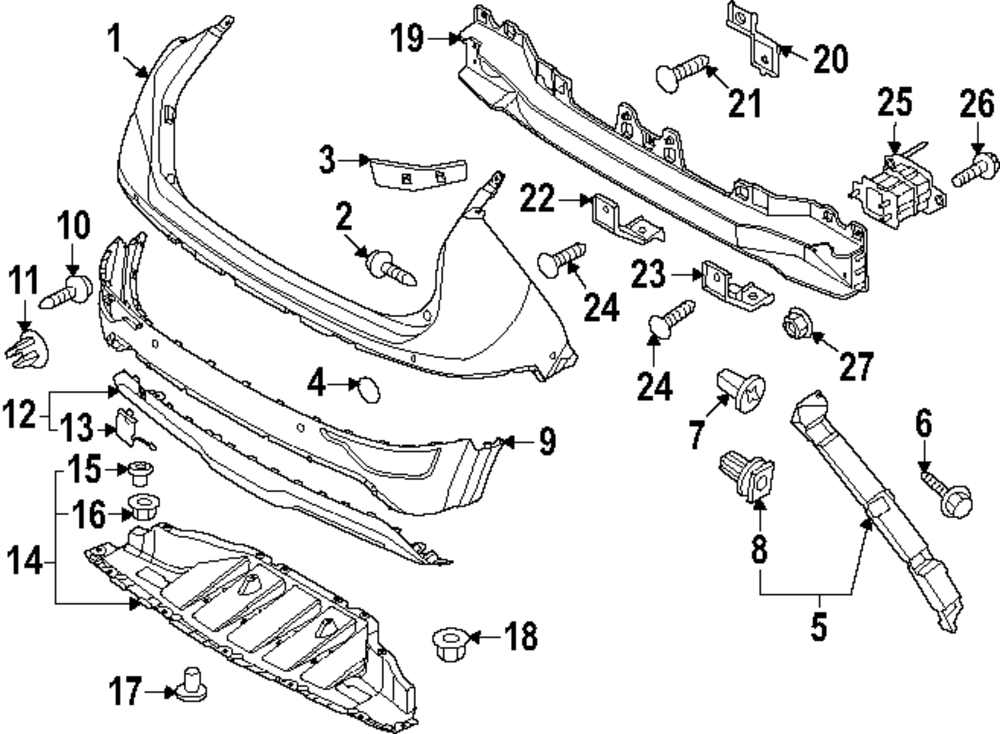 2023-2025 Kia Niro EV Bumper Cover 86610-AO050 | Kia Parts Direct