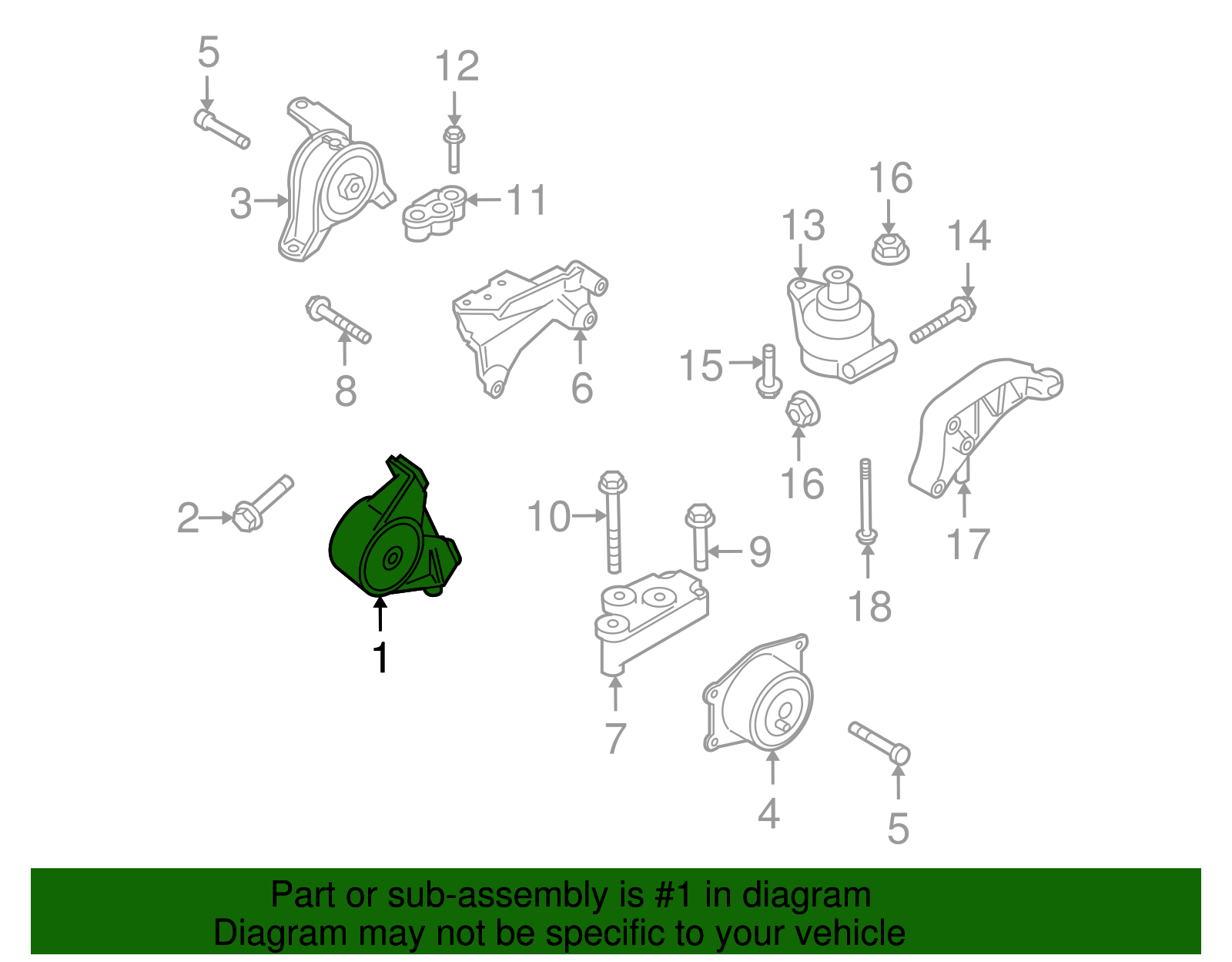 2008 Saturn Astra Front Engine Mount 90538576 | Shop Matick Buick GMC