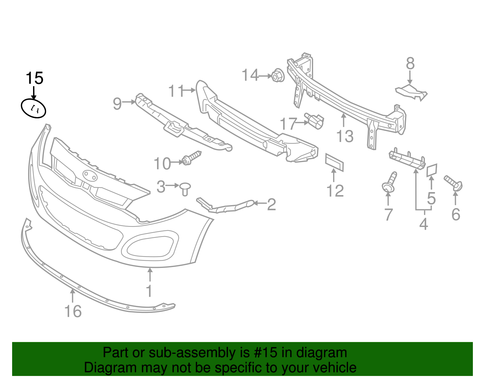 2012-2015 Kia Rio Emblem 86320-1W000 | TascaParts.com