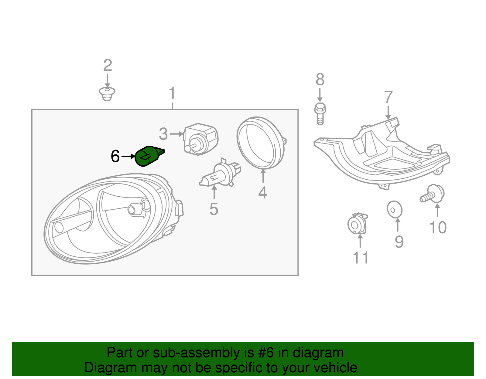 2012-2019 Volkswagen Beetle Run Lamp Bulb N-107-332-02 | OEM Parts Online