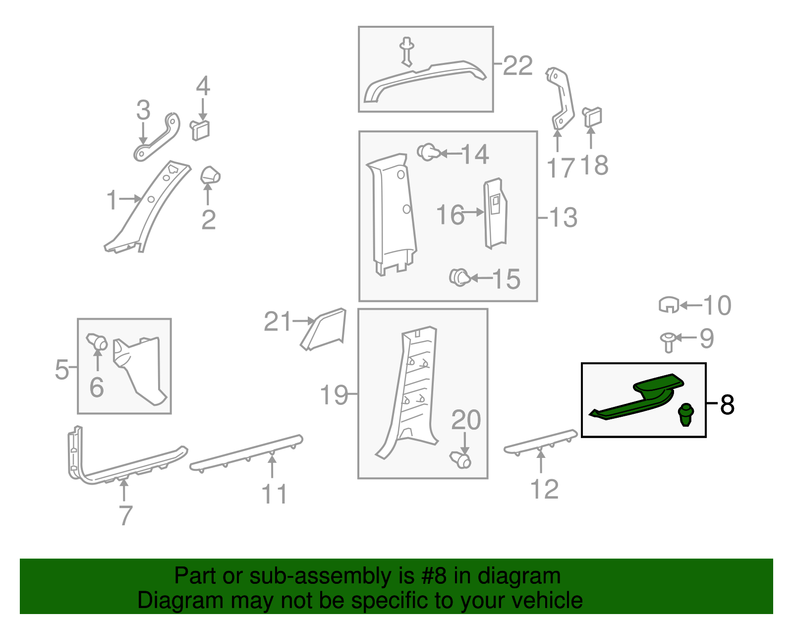 2018-2021 Toyota Land Cruiser Carpet Retainer 67930-60030-E1 | Toyota ...
