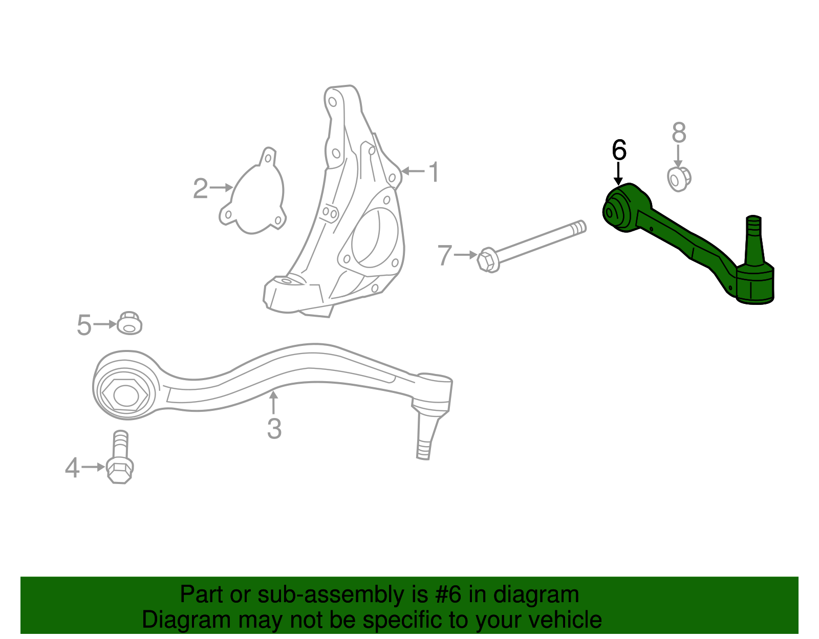 2016-2024 Chevrolet Camaro Rear Lower Control Arm - Driver's Side (LH ...