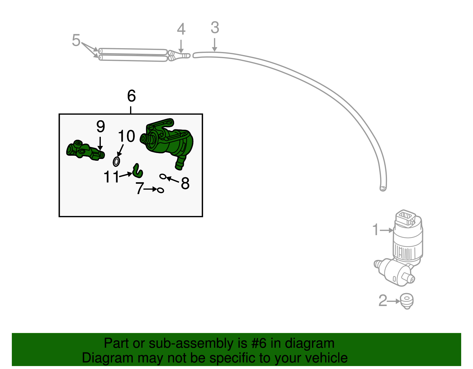 Genuine Headlight Washer for 2006-2009 Saab 9-5 | Part# 12767674 | Over ...