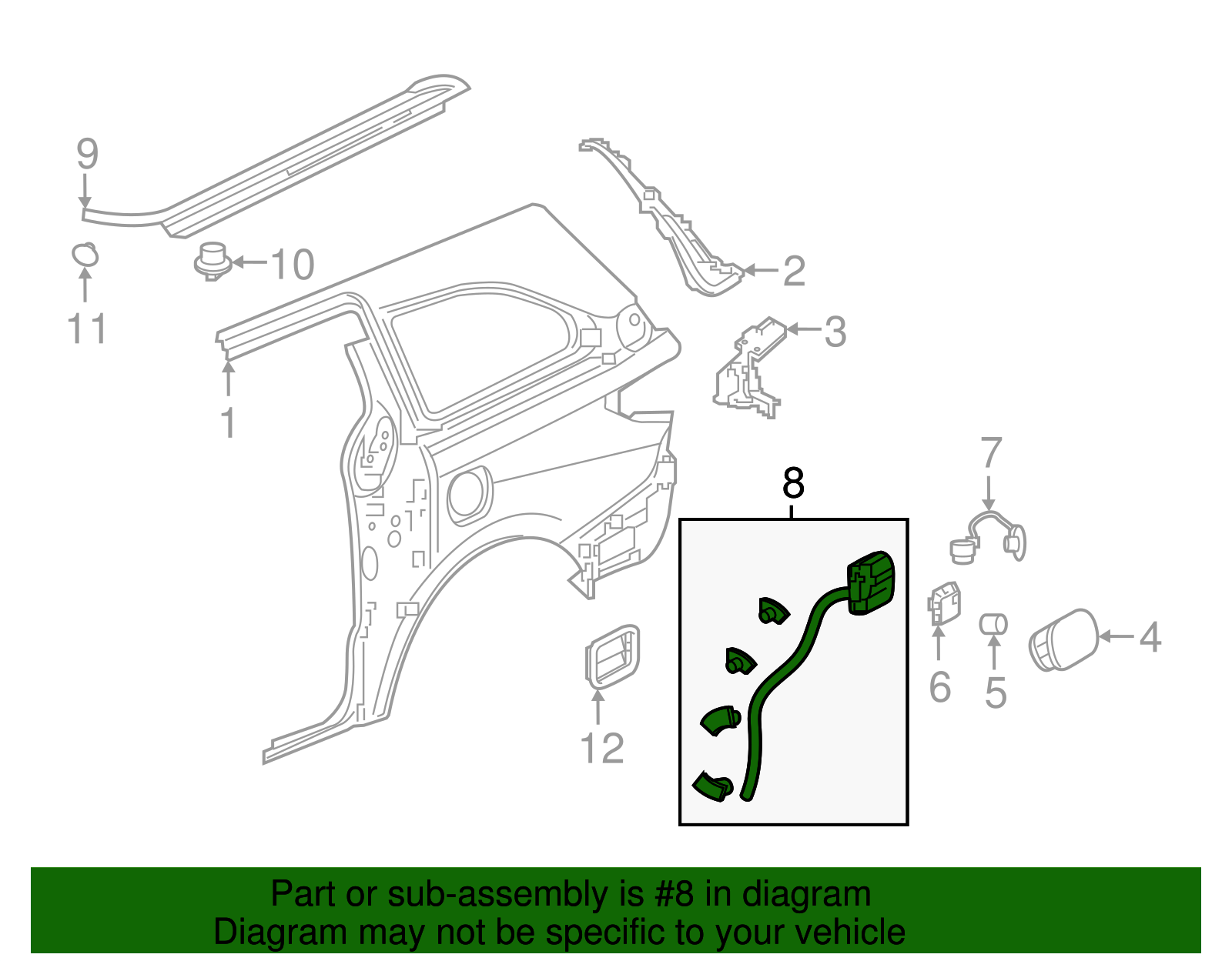 74480-THR-A02 - Adapter Assembly Fuel Filler - 2018-2020 Honda Odyssey ...