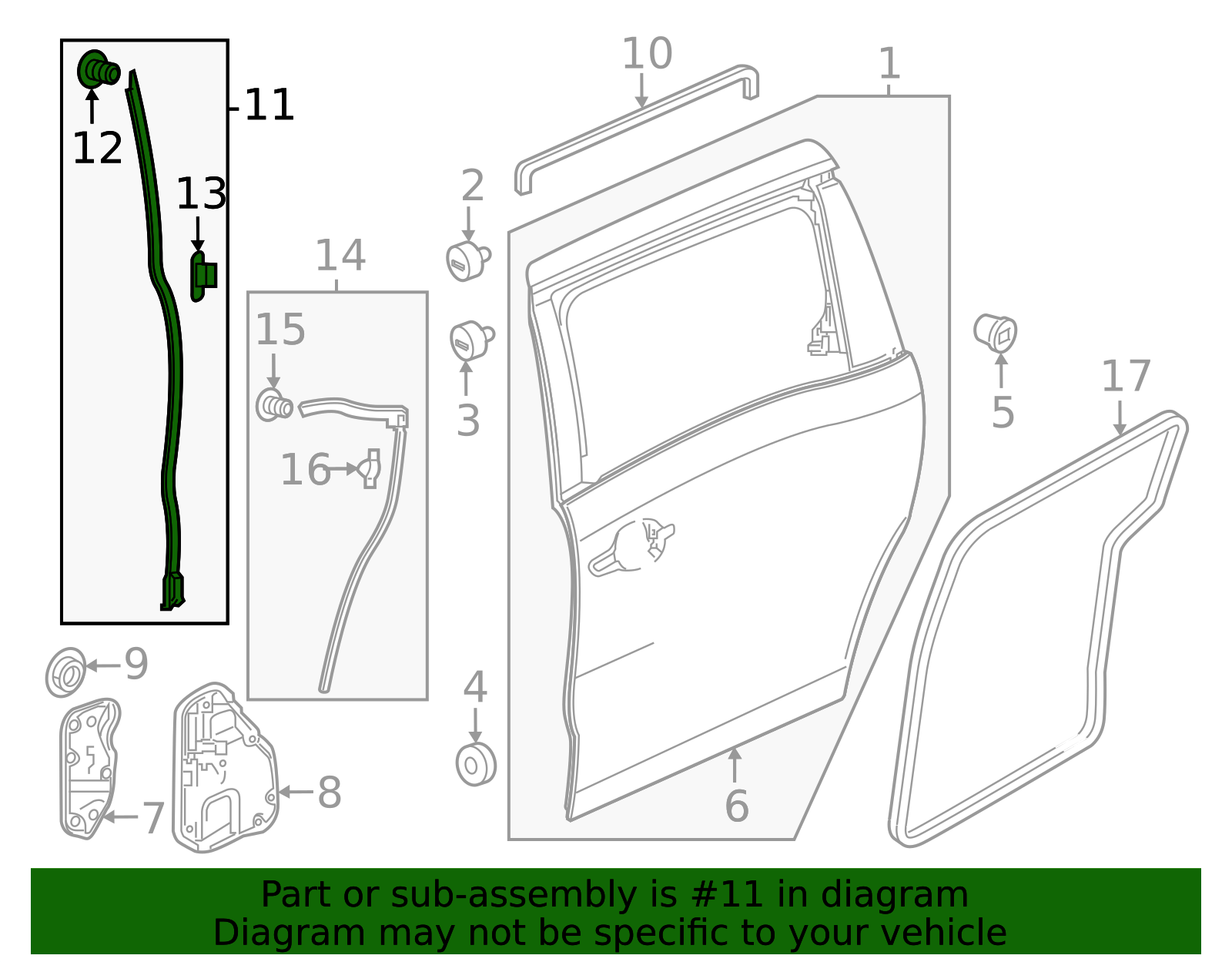 72852-THR-A11 - High-Quality Sliding Door Weatherstrip for 2018-2022 ...