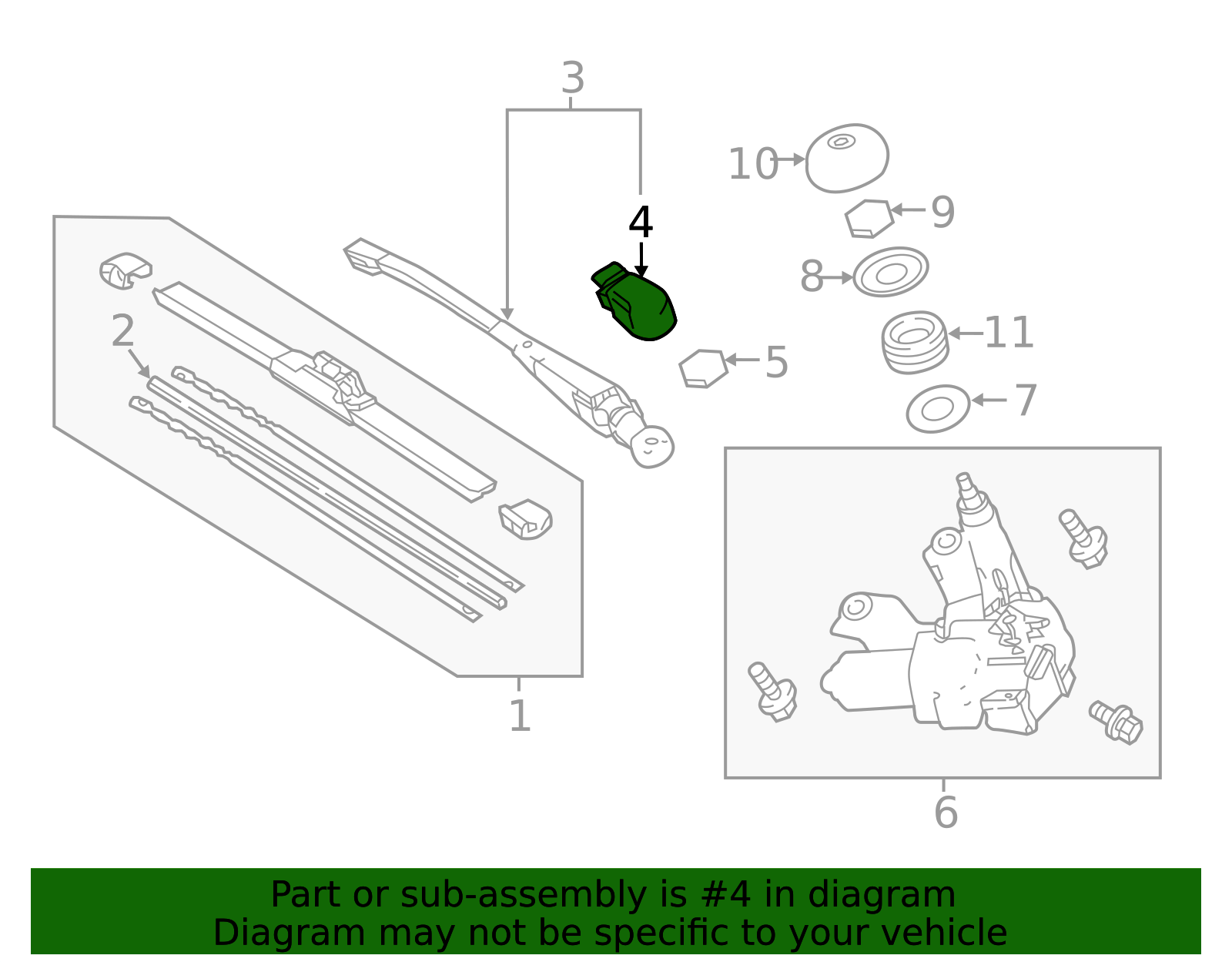 OEM 2012-2021 Honda Wiper Arm Cap 76721-T0A-003 | Honda Automotive Parts