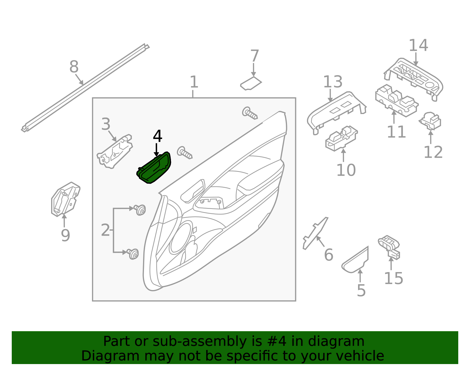 82621-A7000WK - Handle Bezel 2014-2017 Kia | Kia.Parts Store