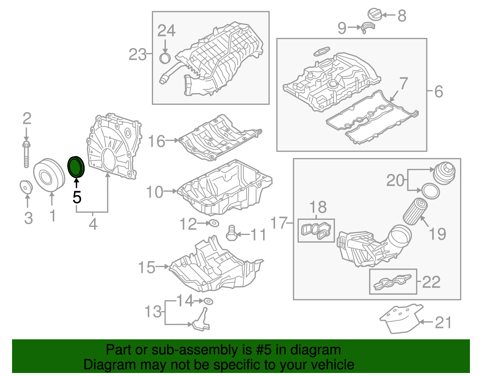 11118664905 - 2016-2025 BMW Front Crank Seal (11-11-8-664-905) | BMW of ...