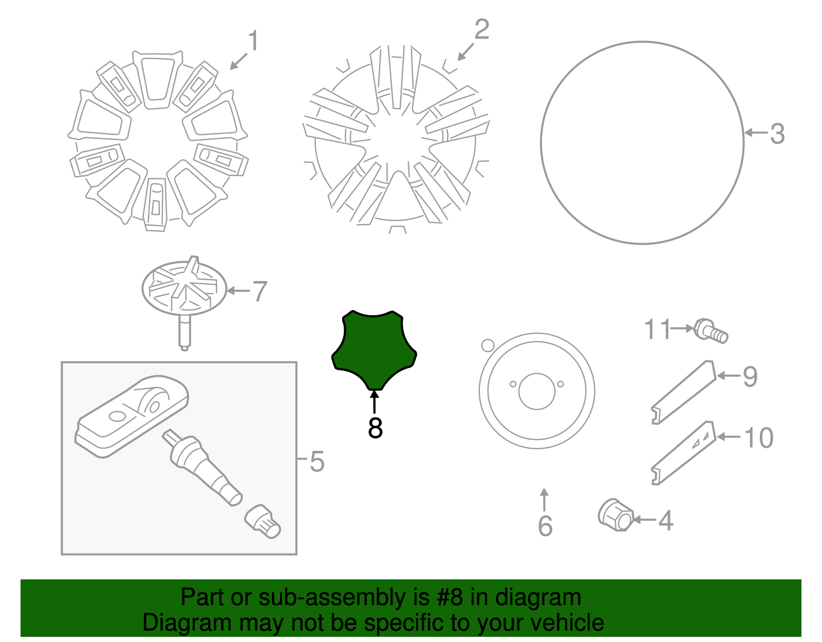 52960-B2000 - Center Cap - 2014-2019 Kia | World Kia Parts