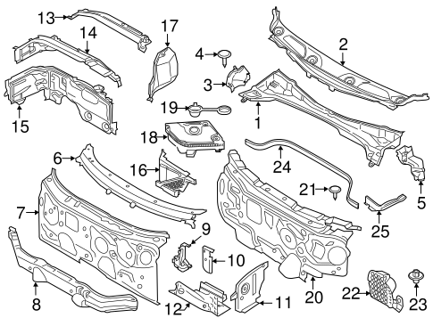 Cowl for 2019 Mini Cooper Countryman | BMWPartsHub