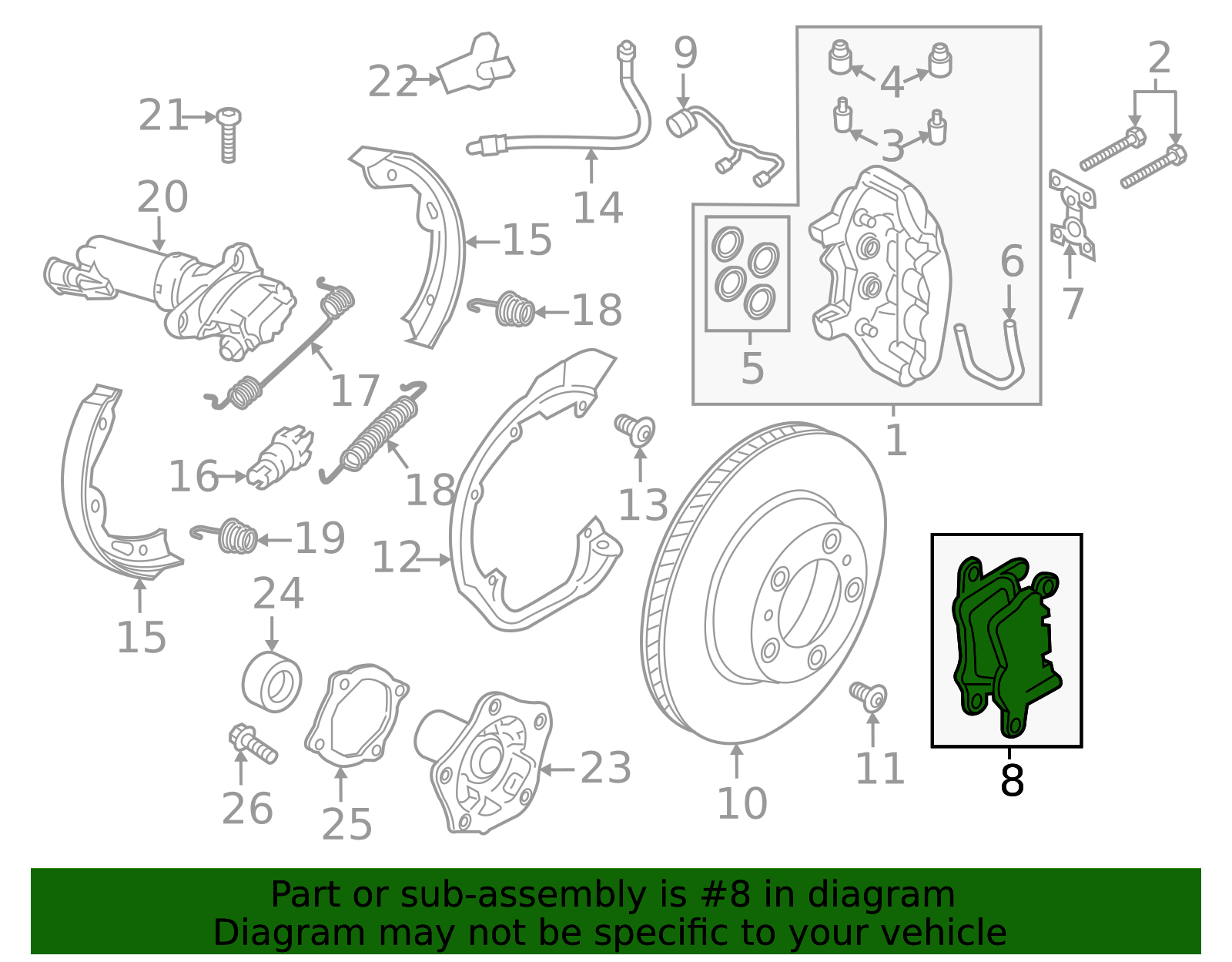 2020-2025 Porsche Taycan 1 Set Of Brake Pads 9J1-698-451-E | Parts