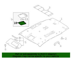 2003-2023 Nissan Dome Lamp Lens 26411-CA000 | Nissan Parts Central