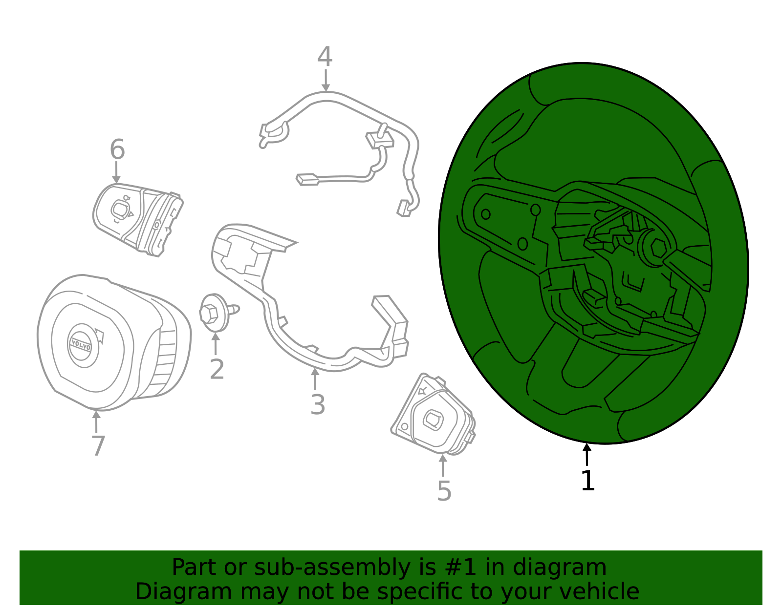 32227630 - Steering Wheel - 2019 2020 Volvo XC40 | Volvo OEM Parts Direct