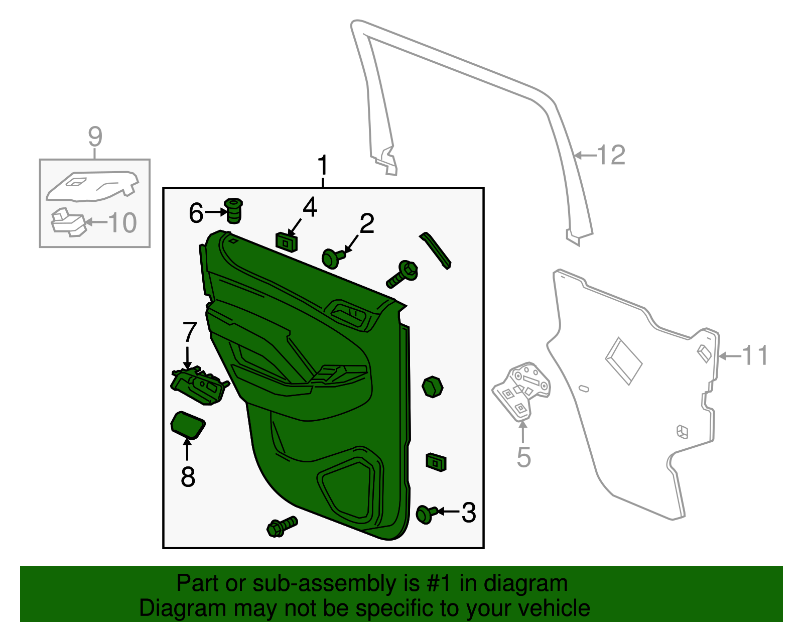 2015-2020 Chevrolet Tahoe Door Trim Panel 84365612 | Capital Chevy Parts
