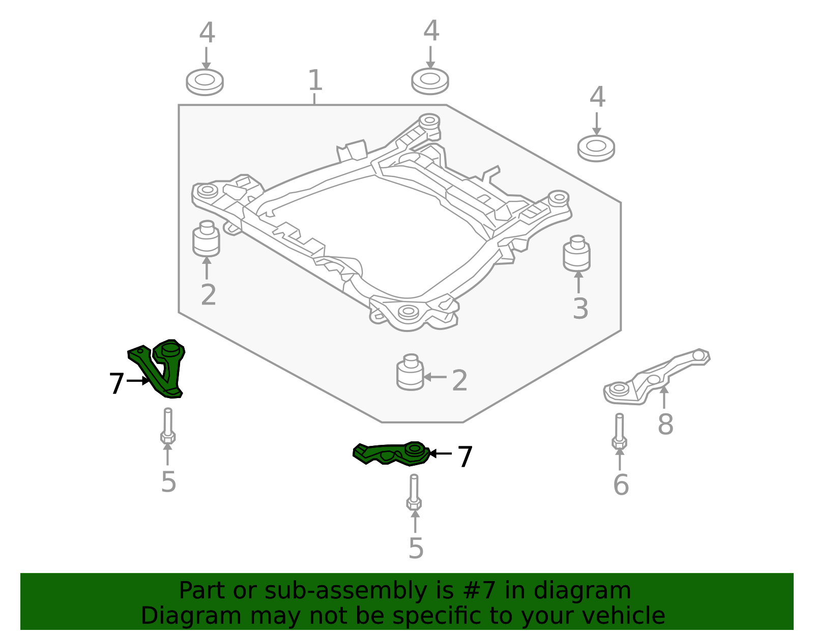 Engine Cradle Front Bracket 62476-4D001 | MotorMotor