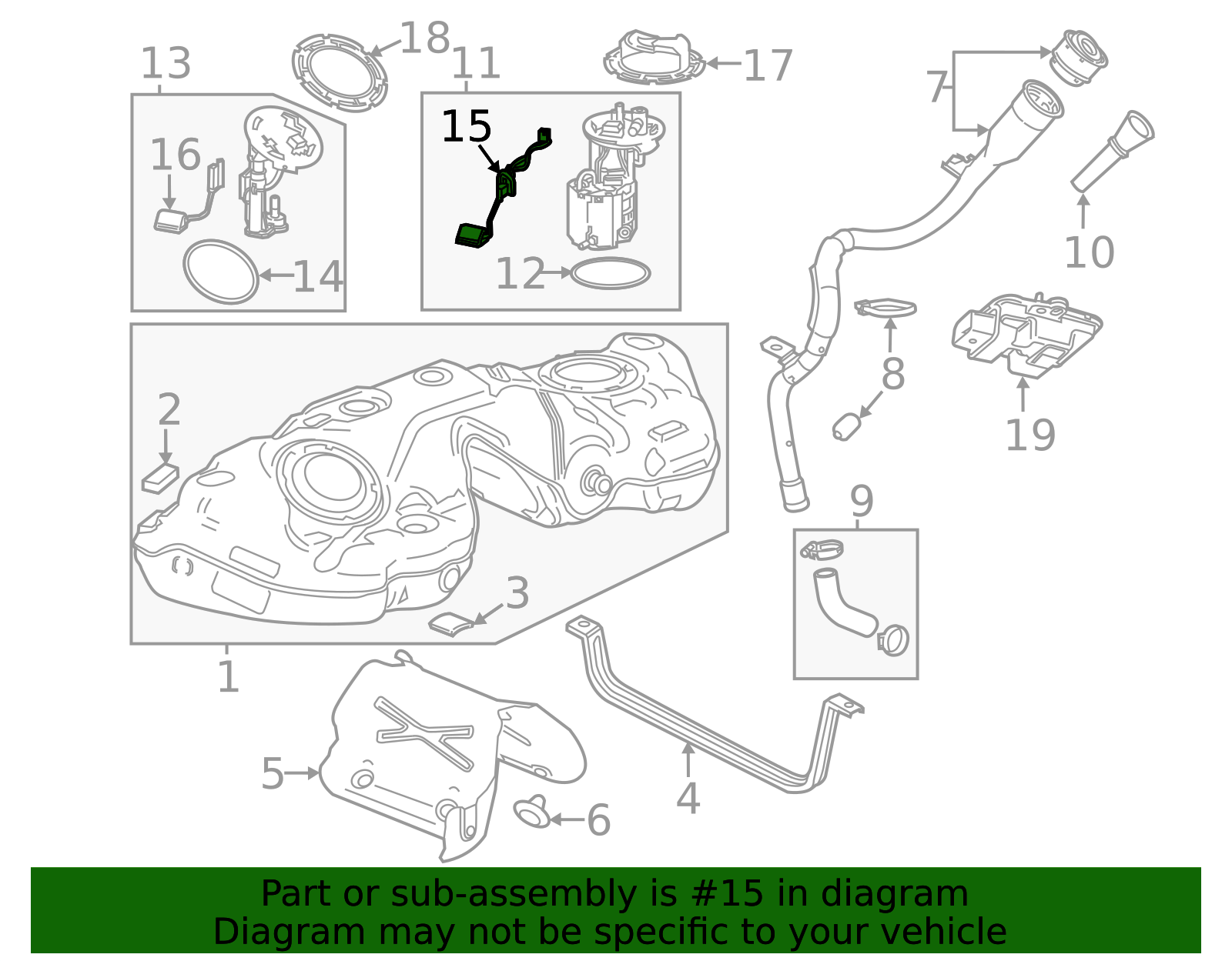 2016-2024 Chevrolet Camaro Fuel Level Sensor Kit with Seal 85170845 GM ...