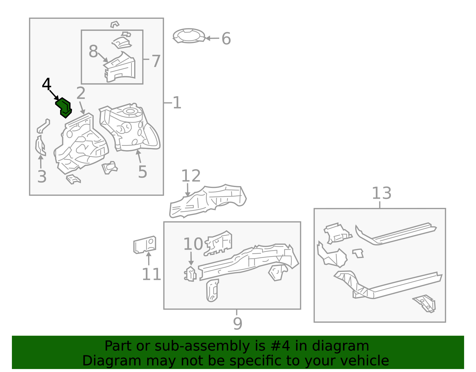 Genuine Official Toyota Front Panel Rear Extension part# 53714-02050 ...
