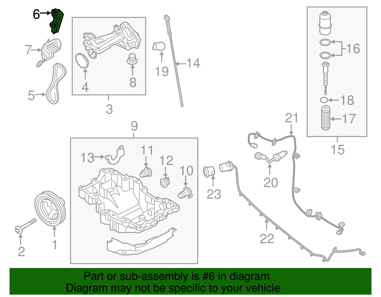 Genuine OEM Ford Part - Engine Timing Chain Tensioner FT4Z-6L266-A ...