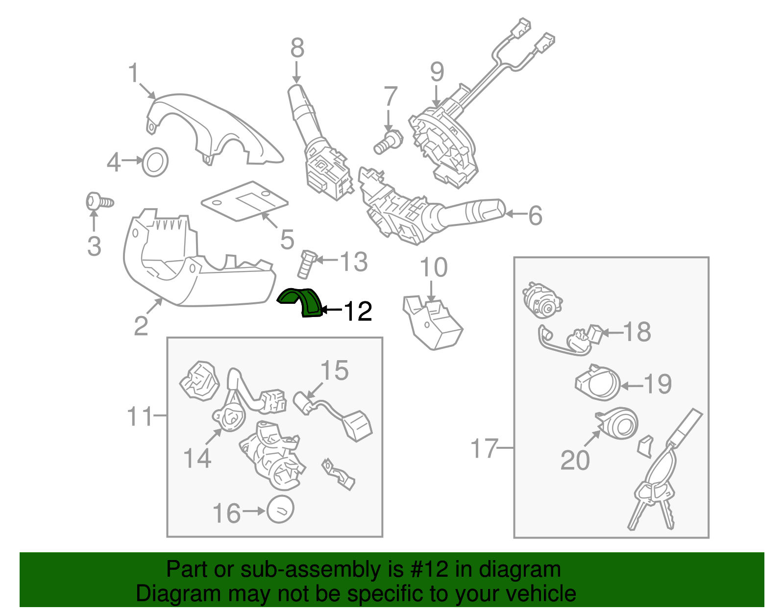 2007-2017 Hyundai Ignition Lock Housing Clamp 81918-2H000 | OEM Parts ...