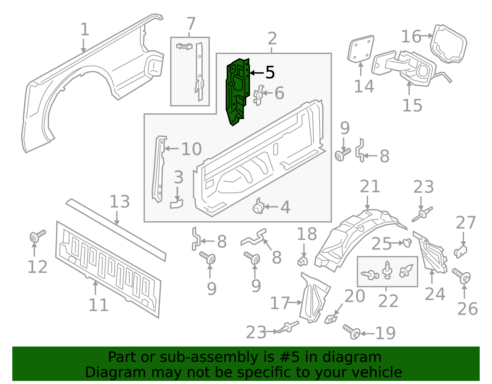 KB3Z-2141040-A - Rear Pillar 2019-2023 Ford Ranger | Big 3 Auto Parts