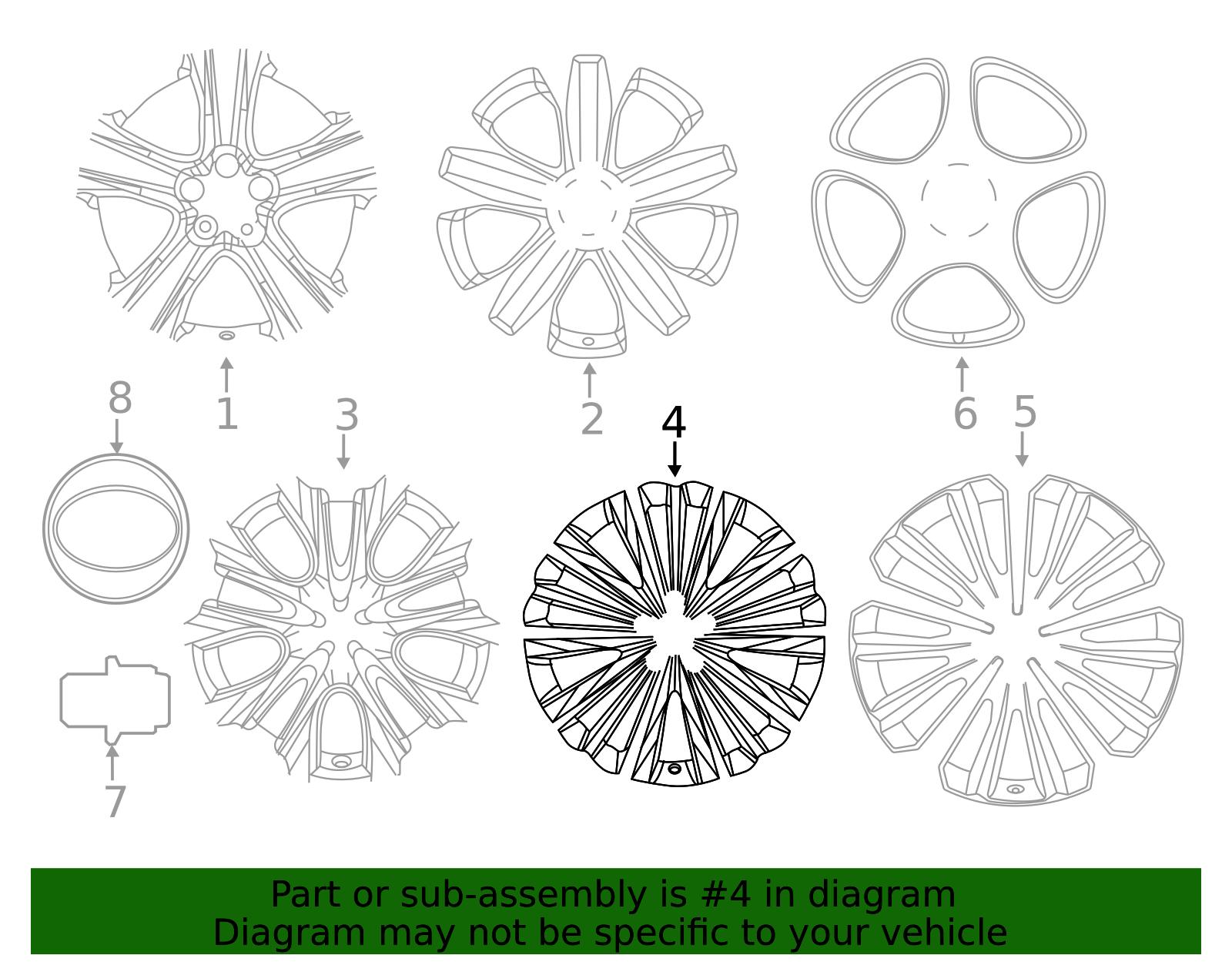 2020-2025 Toyota Highlander Wheel Alloy 20 Inch 4261A-0E140 | Lithia ...