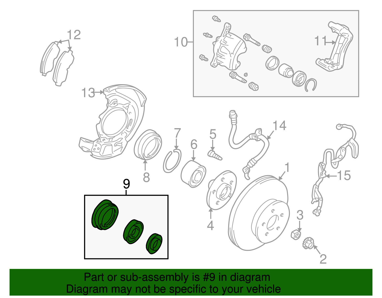 04479-42010 - Toyota Disc Brake Caliper Repair Kit 1996-2003 Toyota ...