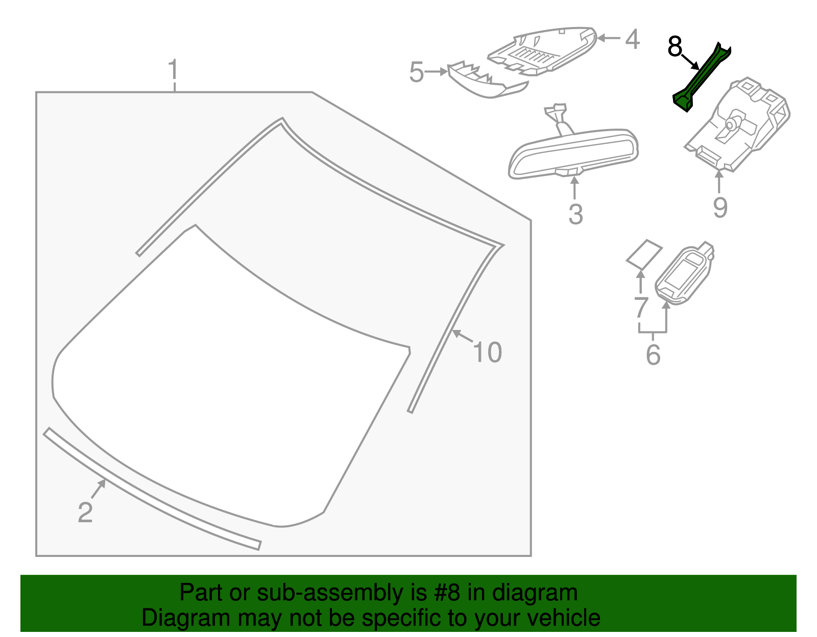 KD45-66-5G1 - 2013-2024 Mazda - Rain Sensor Cover | Mazda Part Direct