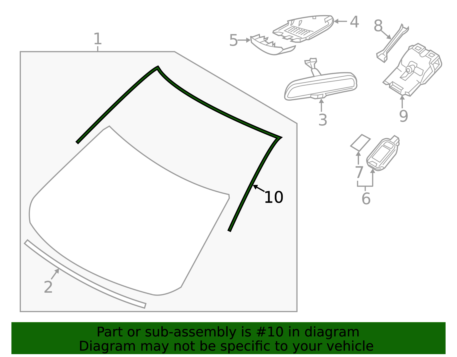 KB7W-50-601A - Windshield Molding 2017-2025 Mazda CX-5 | Mazda Parts.US