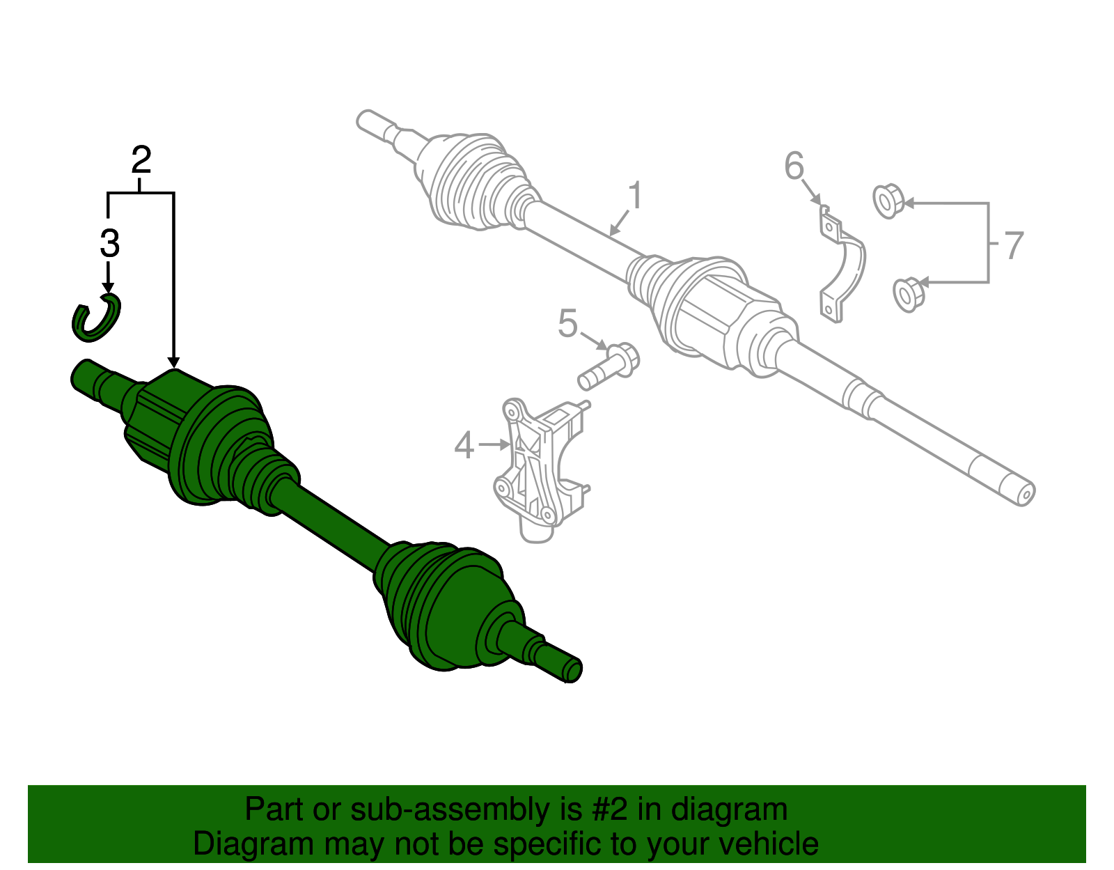 2015-2019 Ford Edge Axle Assembly F2GZ-3B437-M | OEM Parts Online