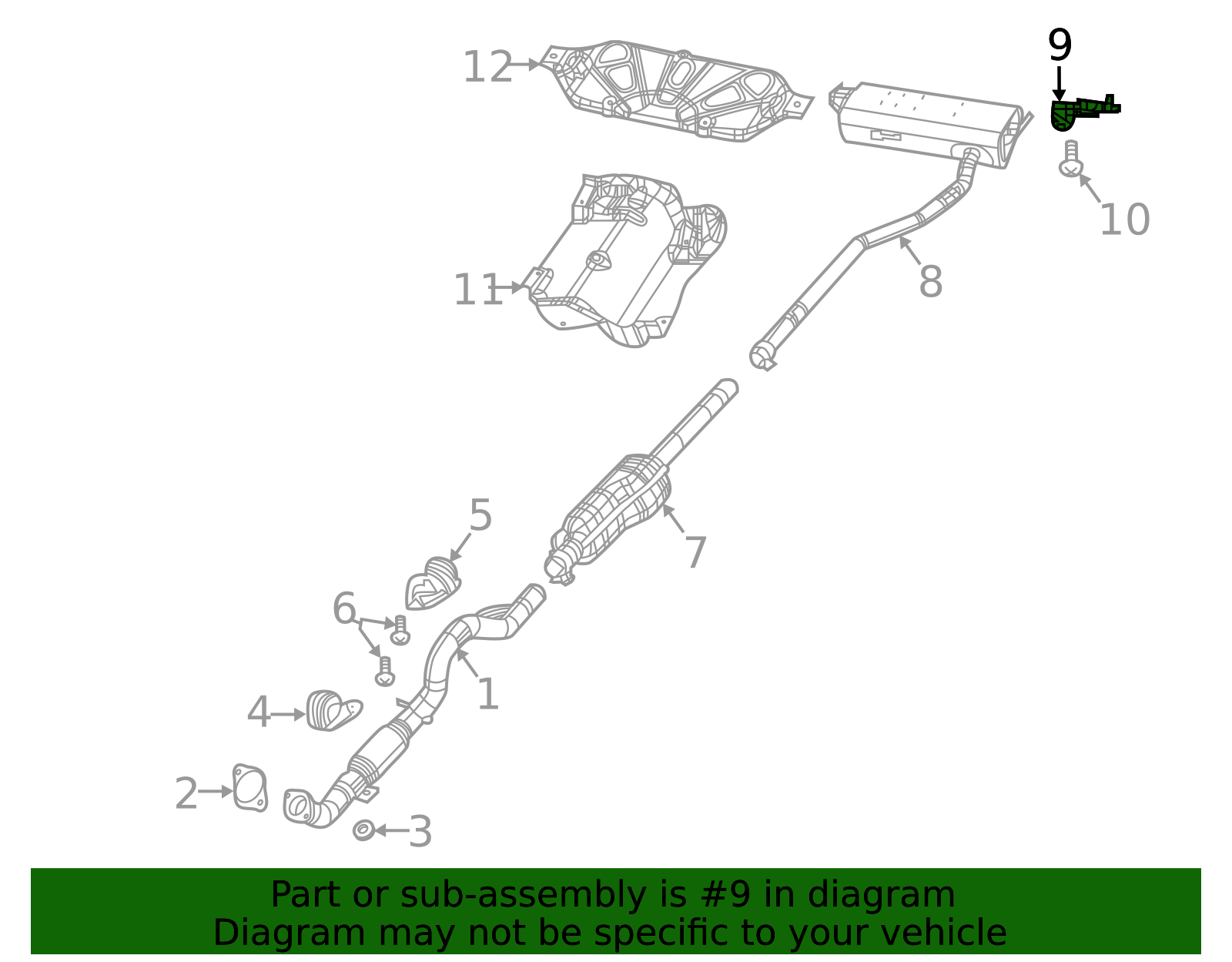 2017-2022 Jeep Compass Exhaust Bracket And Isolator 57008701AA | Mopar ...