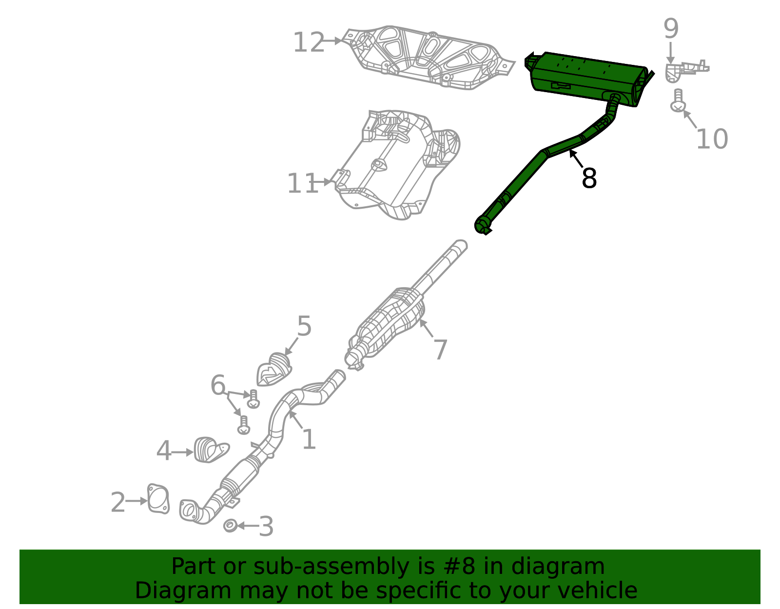 2017-2022 Jeep Compass Exhaust Muffler And Tailpipe 68249232AD | Mopar ...