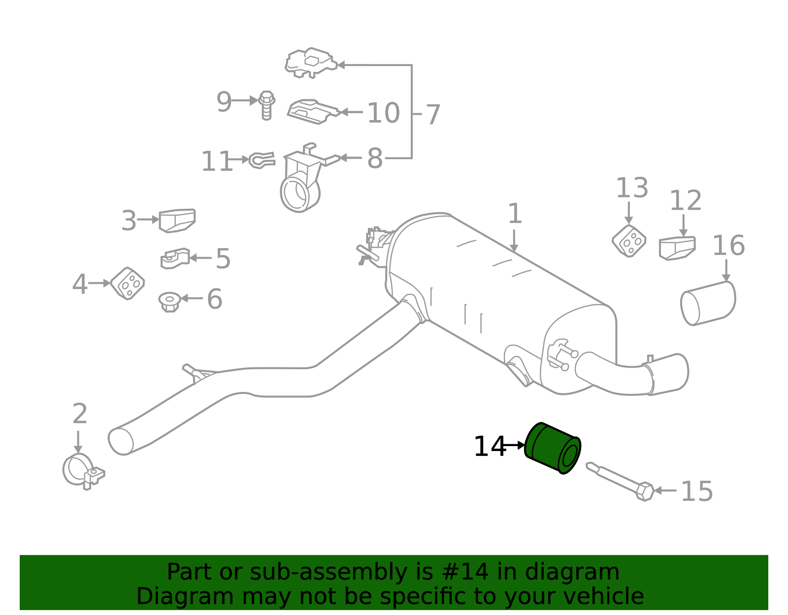 17581-WAA02 - High-Quality Exhaust System Hanger for 2021-2024 Toyota ...