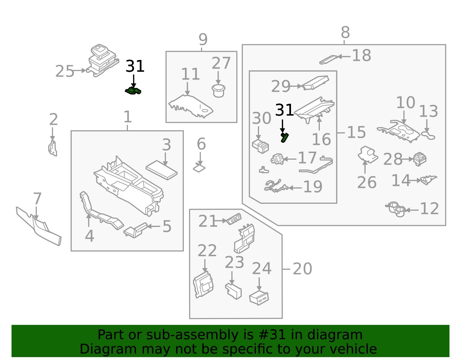 2021-2025 Nissan Rogue Led Unit 26436-6RB0A | Bill Kay Nissan Parts