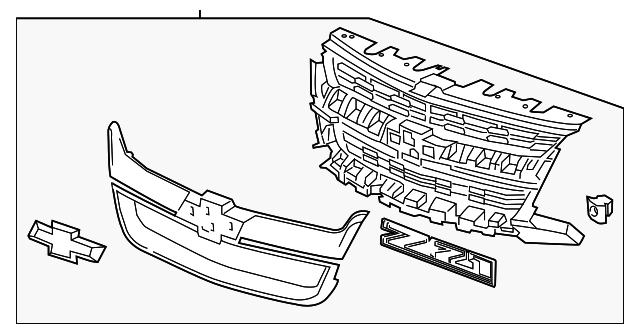84408363 - Bright Chrome Front Grille 2015-2020 Chevrolet Colorado ...
